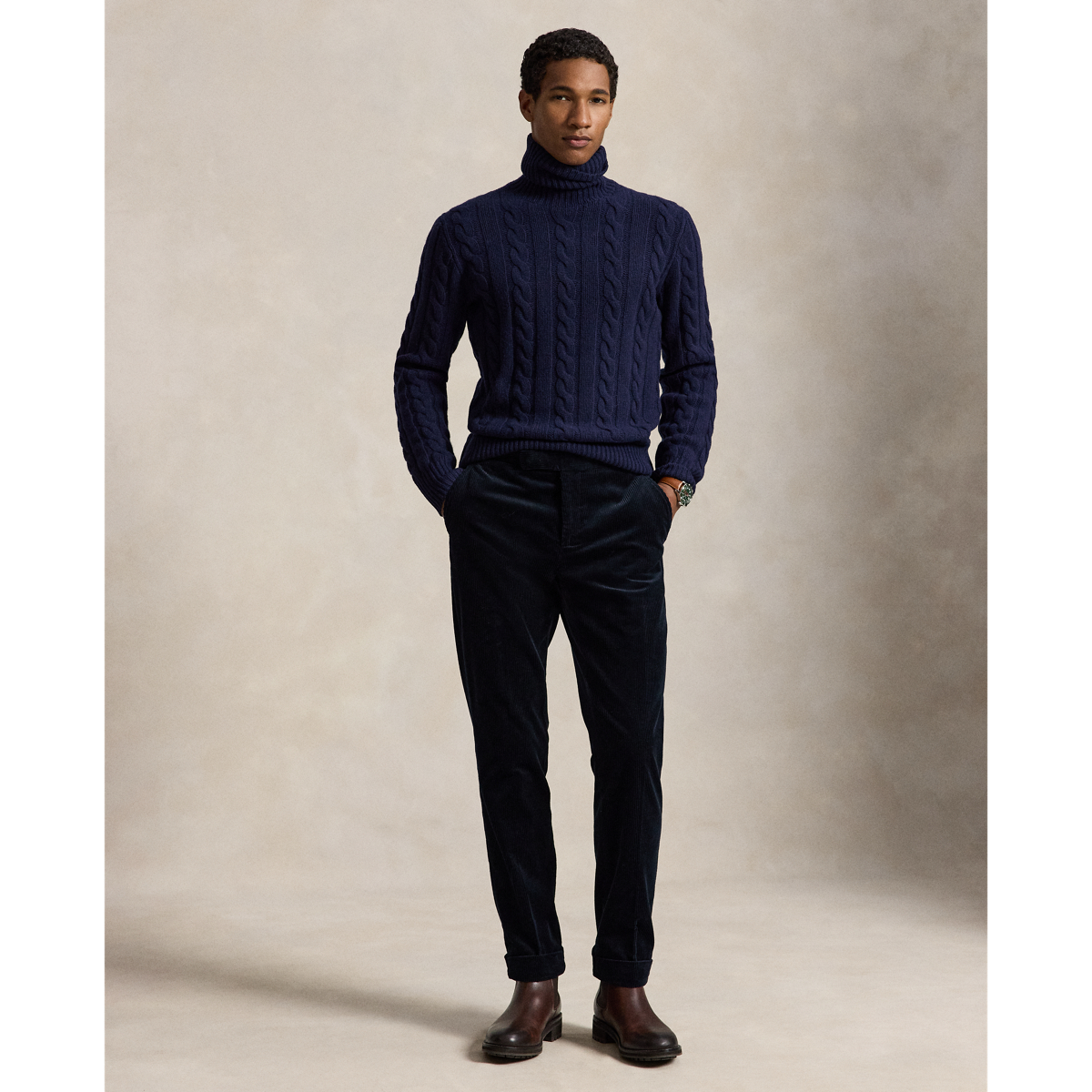 RALPH LAUREN RALPH LAUREN Cable-Knit Wool-Cashmere Sweater